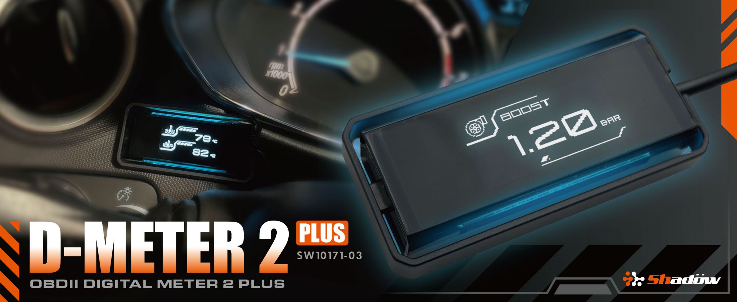 OBDII Digital Meter 2 PLUS| In-Stock & Ready to Ship - Shadow